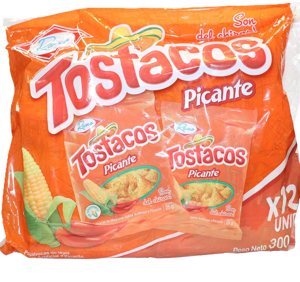 TOSTACOS PICANTES 38 GR PAQUETE X12 UNIDADES - Distribuidora y ...